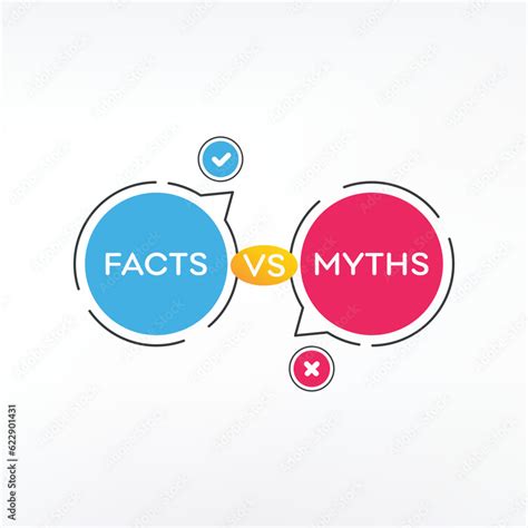 Facts Vs Myths Concept Of Thorough Fact Checking Or Easy Comparison Of