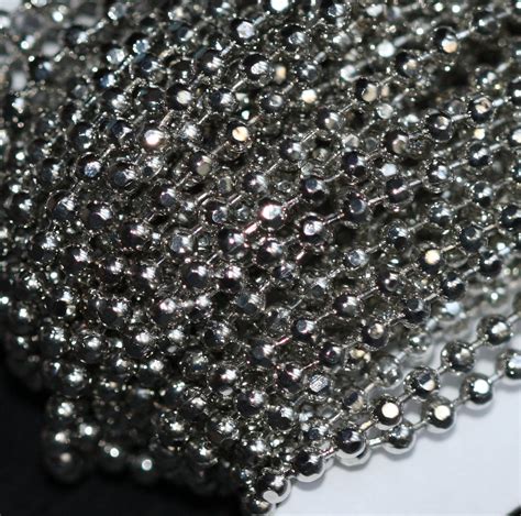 100 Ft Spool Antique Silver Plated Brass Faceted Ball Chain 24mm Etsy