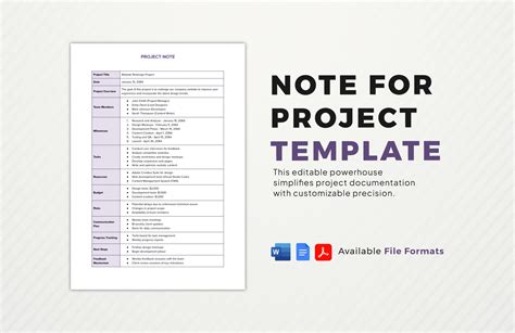 Cute Printable Note Template In Word PDF Google Docs Download
