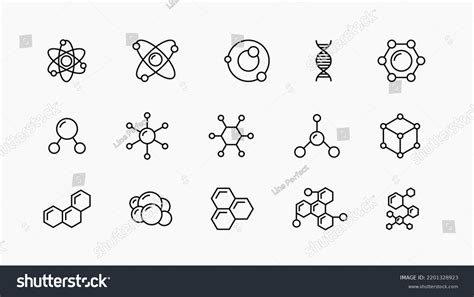 Molecule Icon Set Structure Molecules Vector Stock Vector Royalty Free 2201328923 Shutterstock