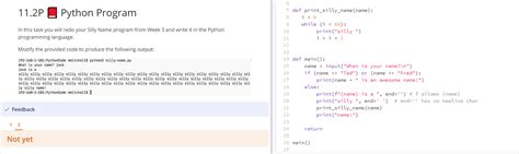 Solved Help Me Fix My Python Silly Name Code Must Execute Chegg Com