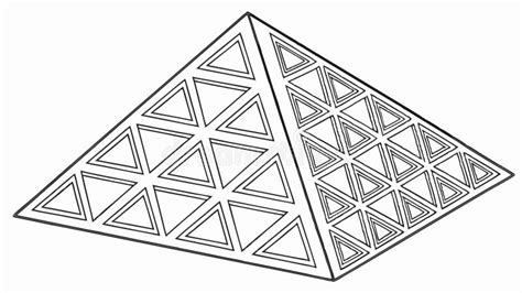 Geometric Pyramid Structure Illustration Vector Design Generative Ai