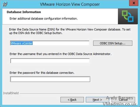 Horizon View 60 Part 2 Installing Horizon View Composer Vmadmin