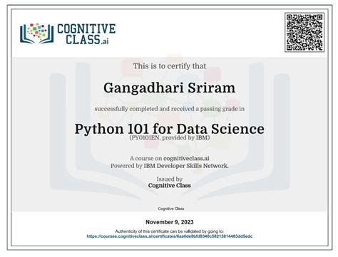 Completed Python For Data Science Certification Sriram Gangadhari Posted On The Topic Linkedin