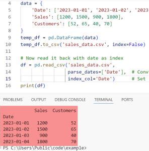 How To Set Date Column As Index In Pandas Python