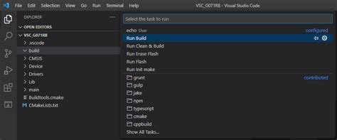 Visual Studio Code For ARM With CMake VSC Tasks DBL