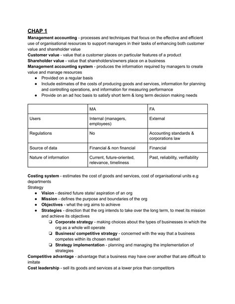 Management Accounting Bao2004 Management Accounting Sunway College Thinkswap