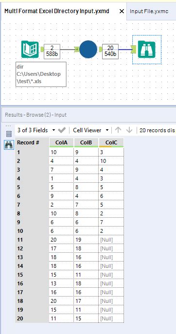 solved reading entire folder of excel files at once colu alteryx