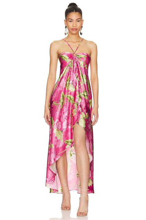 Rococo Sand Ren Halter Maxi Dress In Pink Lotues Revolve