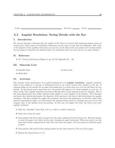 A2 Angular Resolution Seeing Details With The Eye