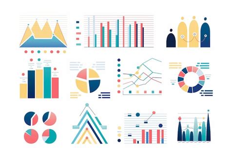 Premium Photo Vibrant And Diverse Collection Of Colorful Data Visualization Illustrations And