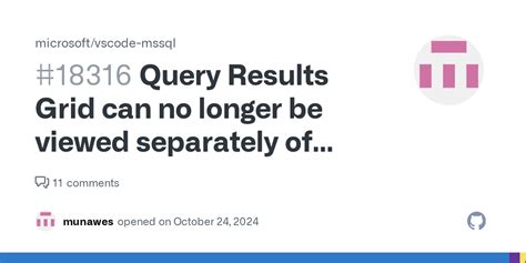 Query Results Grid Can No Longer Be Viewed Separately Of Editor Selection · Issue 18316