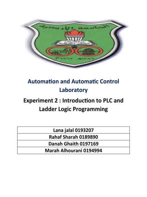 Automation And Automatic Control Laboratory Pdf