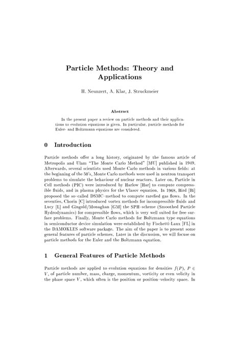 PDF Particle Methods Theory And Applications
