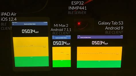 flutter app for sound level meter viewer ble communication inmp441