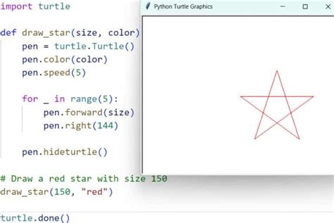 Python Turtle Draw A Star