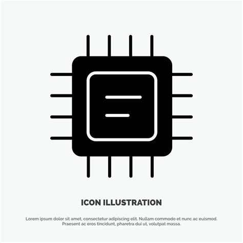 Cpu Microchip Processor Solid Glyph Icon Vector 18025941 Vector Art At Vecteezy