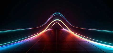 Premium AI Image Neon Glowing Lines On Black Background Generative Ai Art