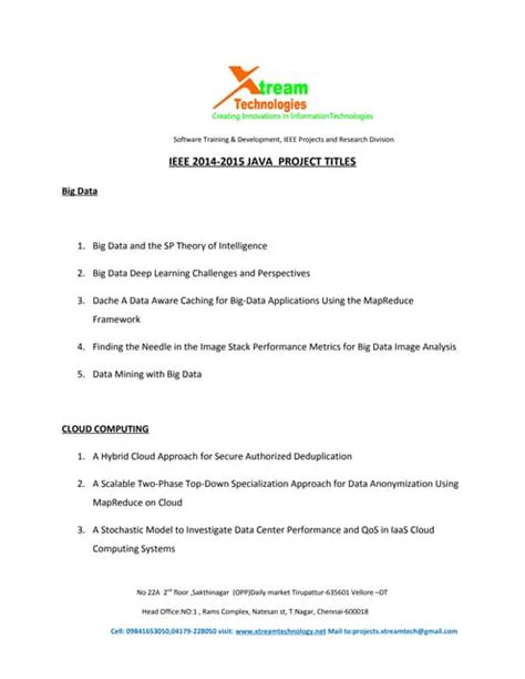 Ieee 2014 2014 Java Project Titles Pdf