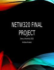 NETW320 Module 7 Final PPT Pptx NETW320 FINAL PROJECT Devry University 2022 Andrew Alvarez