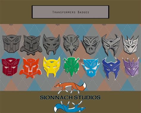 Transformers Inspired 3d Printed Faction Badges Magnets Etsy