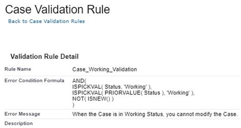 How To Avoid Update To Case Record When The Status Is Working In Salesforce InfallibleTechie