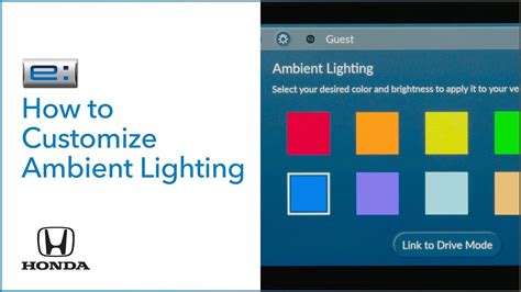 Honda Prologue I How To Customize Ambient Lighting EVSHIFT