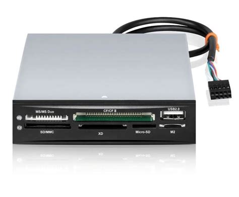 Astrotek 35′ Internal Card Reader Black All In One Usb20 Hub Cf Ms Sd Flash Memory Card