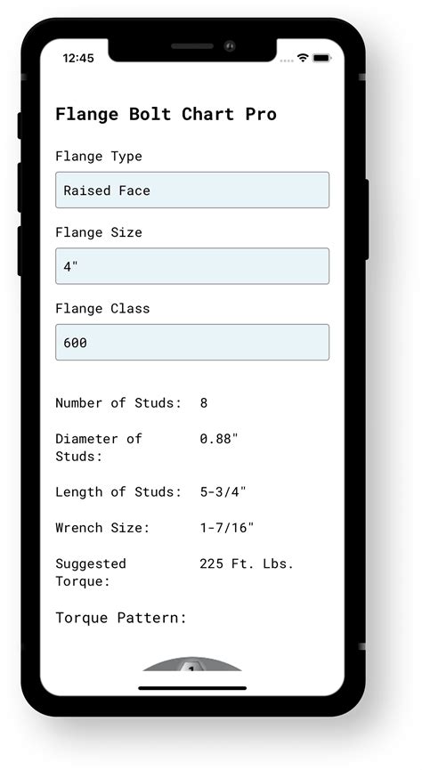 12 Bolt Torque Pattern Flange Bolt Chart