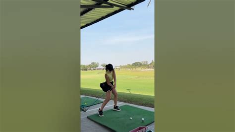 태국 골프연습장에서 드라이버스윙 시원하게 굿샷💛🧡 Klpga정혜윤프로 Golfswing 여자프로골퍼 여자골프스윙 여자골프프로 드라이버스윙 태국골프 Youtube