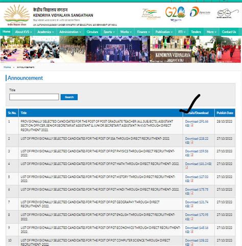 Kvs Non Teaching Result 2023 Out Direct Pdf Link Jsa