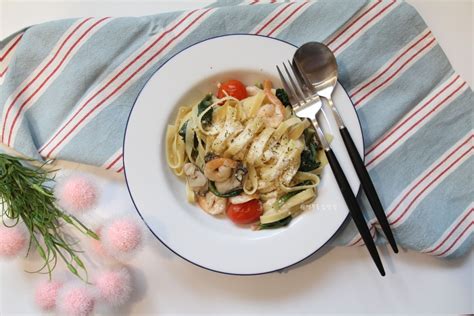 해산물 파스타 만드는법 시금치오일 파스타