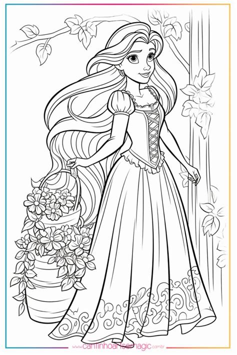 Rapunzel Para Colorir Cantinho Art S Magic Princess Coloring