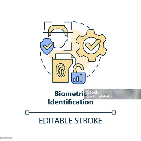Biometric Identification Concept Icon Stock Illustration Download Image Now Abstract