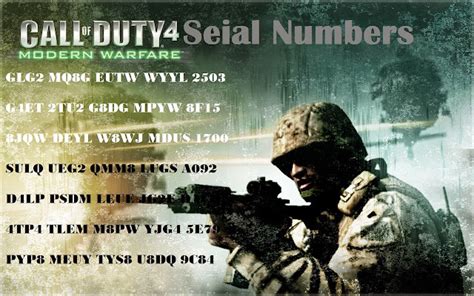 Serials For Games Call Of Duty 4 Modern Warfare Cd Key Serial Number