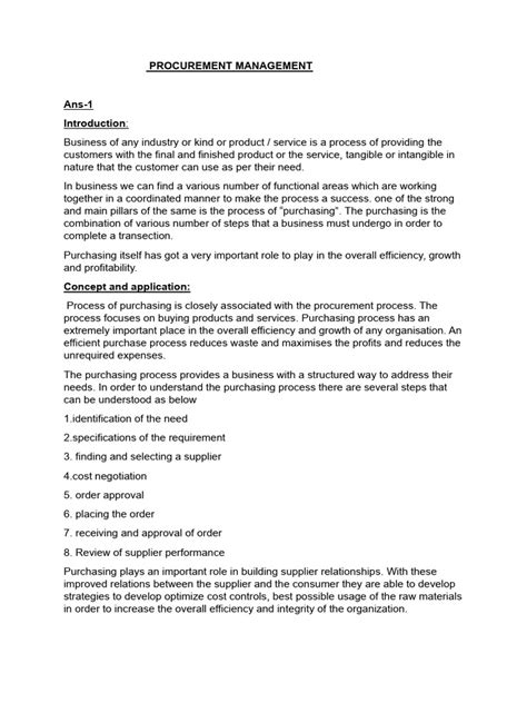 Procurement Management Pdf Auction Procurement