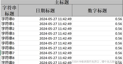 Java整合easyexcel实战——2 导出复杂表头java春来我不先开口，哪个虫儿敢作声 Gitcode 开源社区