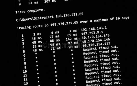 Trace Route Network Command Stock Image Image Of Copy Route 153158599