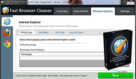 Fast Browser Cleaner Free Download FileCR