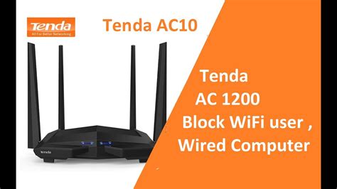 How To Block Wifi User In Tenda Ac1200 Youtube
