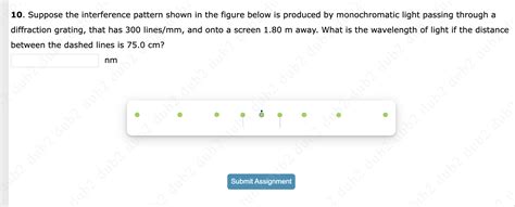 Solved Suppose The Interference Pattern Shown In The Chegg