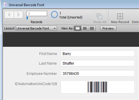 FileMaker Barcode Custom Functions Font Encoder