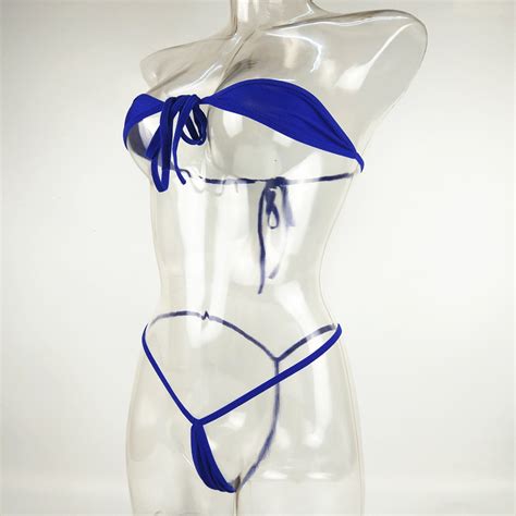 Women Hot Sexy Teardrop Bikini Set 2 Piece Swim Suit Bathing Low Waist Female Mini Micro