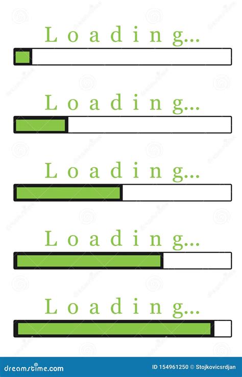 green loading bar stock vector illustration of green 154961250