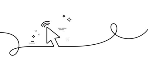 Mouse Cursor Line Icon Click Action Sign Vector Image