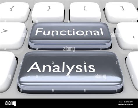 3d Illustration Of Computer Keyboard With The Script Functional Analysis A Branch Of