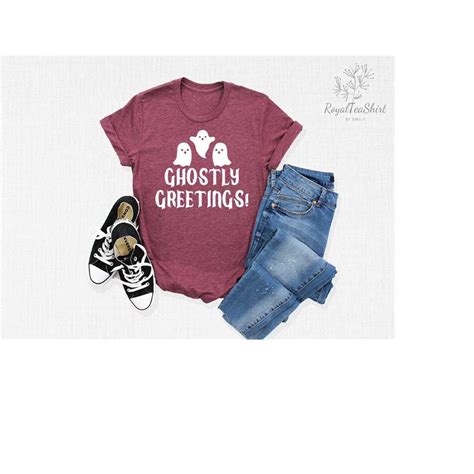 Ghostly Greetings Shirt Ghost Shirt Halloween Ghost Shirt Inspire