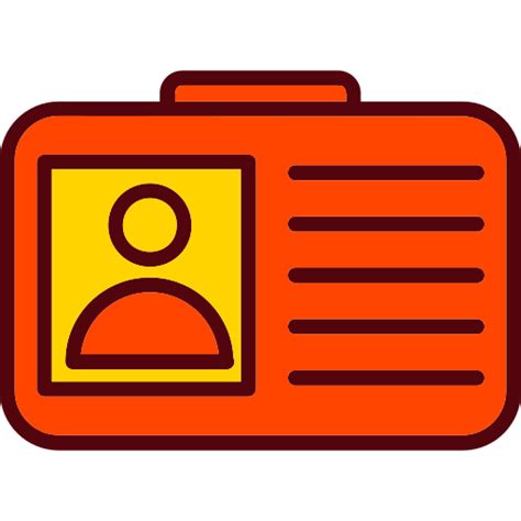 Id Card Generic Outline Color Icon
