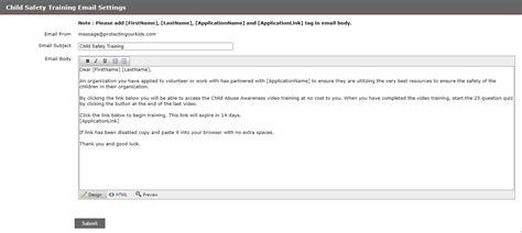 Customizing The Training Email Template Protect My Ministry