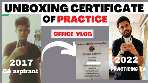Unboxing Ca Certificate Of Practice Ca Mohit Patidar Youtube